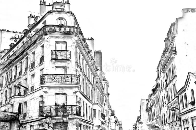 Drawing Style Representing One of the Historic Buildings in the Center ...