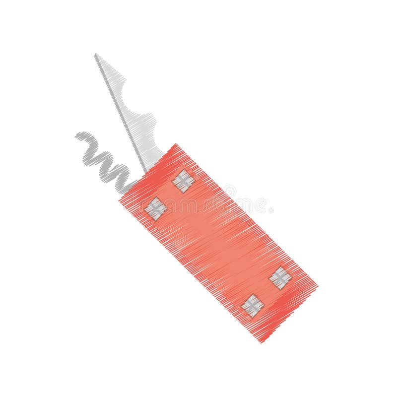 Drawing Swiss Knife Multi Tool Camping Stock Illustration ...