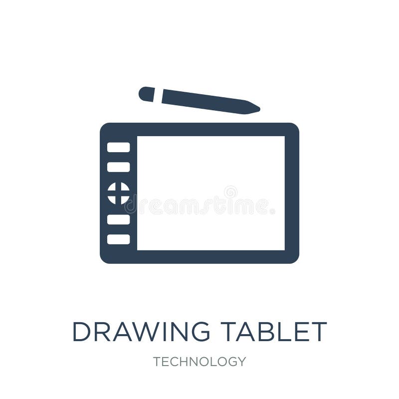 Drawing Tablet Icon in Trendy Design Style. Drawing Tablet Icon ...