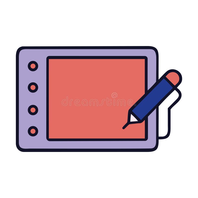 Drawing tablet tech gadget stock vector. Illustration of vector - 361316165