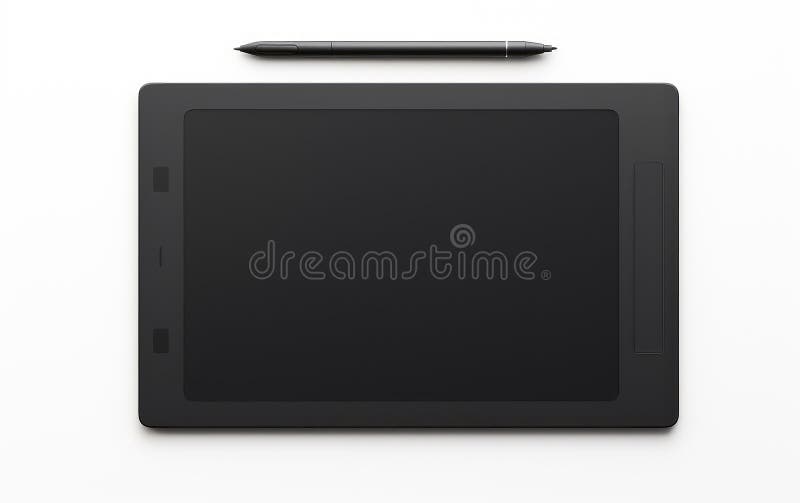 Drawing Tablet on White Background Stock Illustration - Illustration of ...