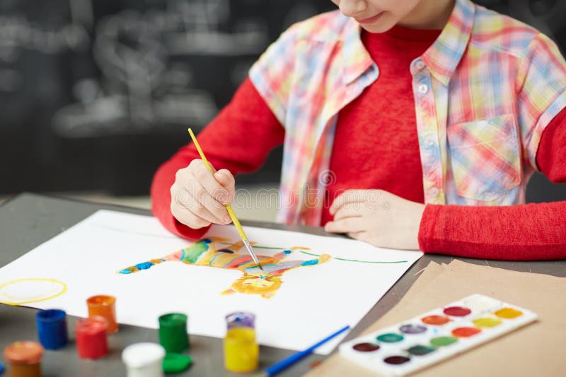 Drawing task stock image. Image of pupil, beginner, child - 117561591