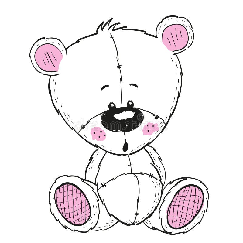 Drawing Teddy stock vector. Illustration of people, sketch - 74648320