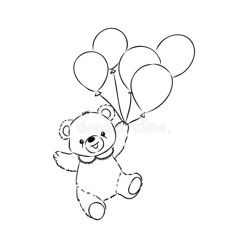 Teddy Bear Pen Drawing Stock Illustrations – 614 Teddy Bear Pen Drawing ...