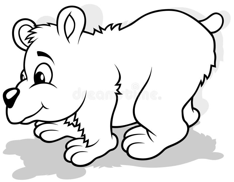 Drawing of a Teddy Bear from Side View Stock Vector - Illustration of ...