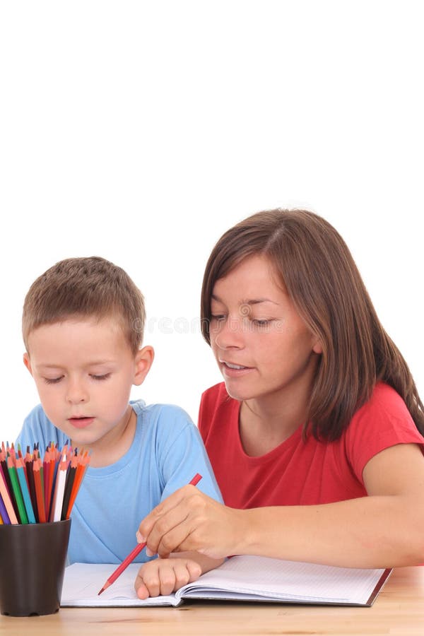 Drawing together stock image. Image of educate, crayons - 1754741