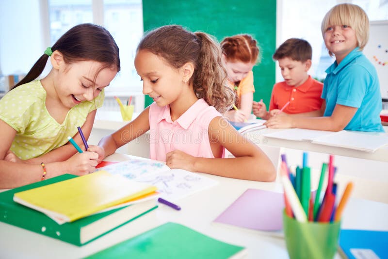 Drawing classmates stock photo. Image of group, person - 29515912