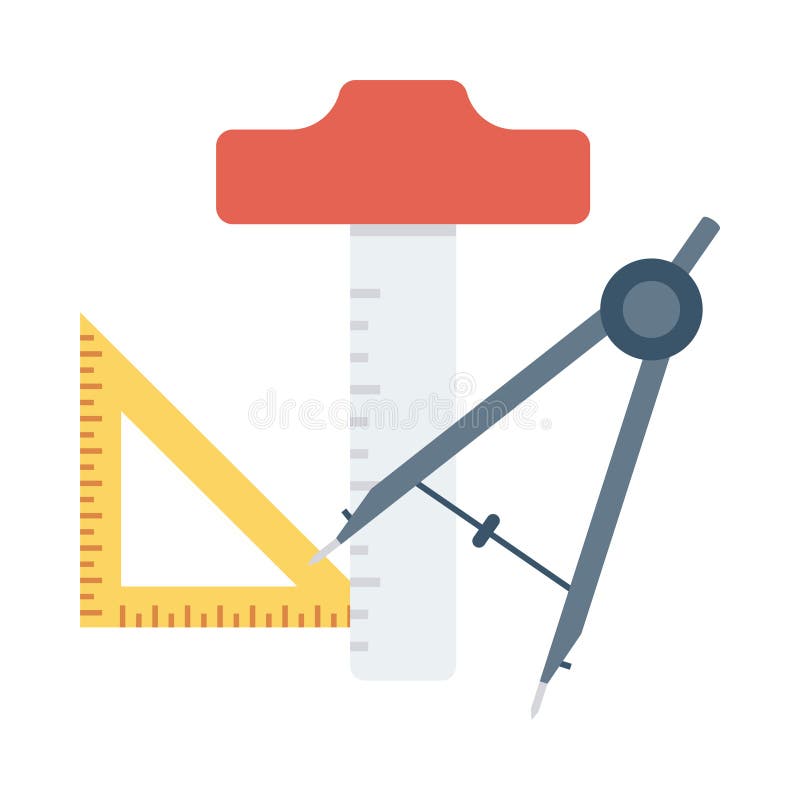 Drawing Tool Icon stock illustration. Illustration of compass - 91482938