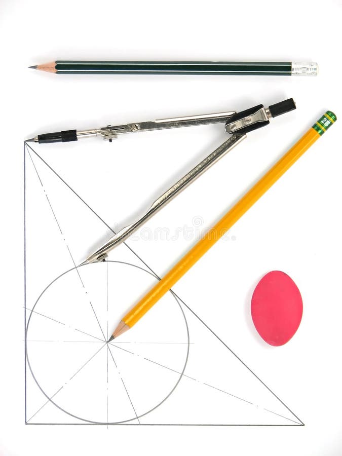 Drawing tools. stock photo. Image of geometry, compasses - 2058534