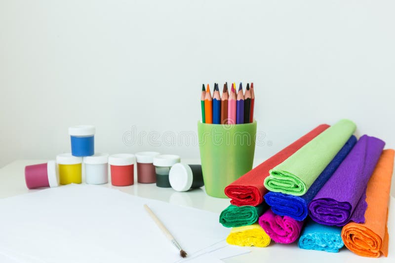 Drawing tools stock photo. Image of childhood, creativity - 100289974