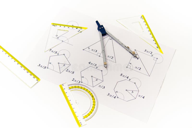Drawing tools with compass stock photo. Image of carpenter - 165158446