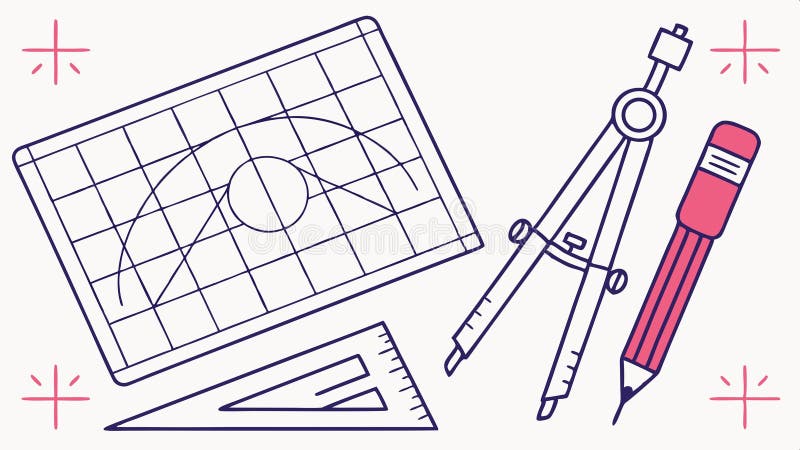 Compass ruler school stock vector. Illustration of mathematics - 80769550