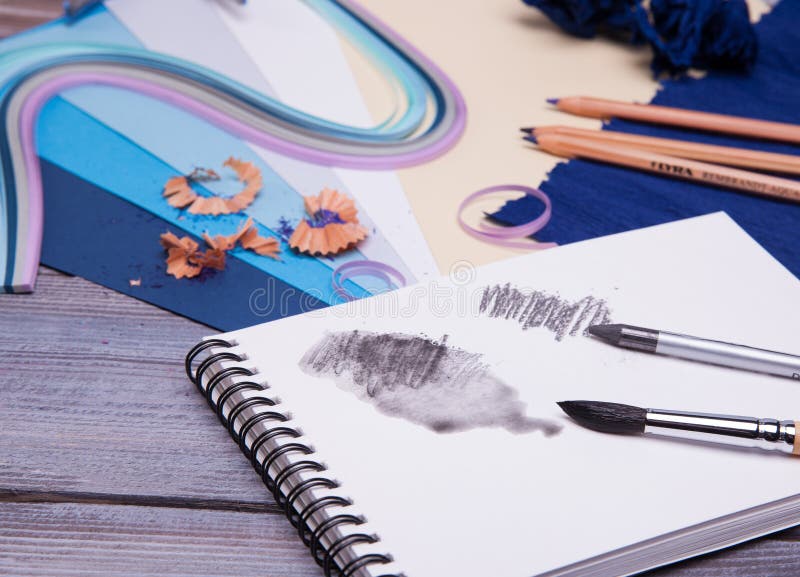 Drawing tools stock photo. Image of education, bright - 52470718