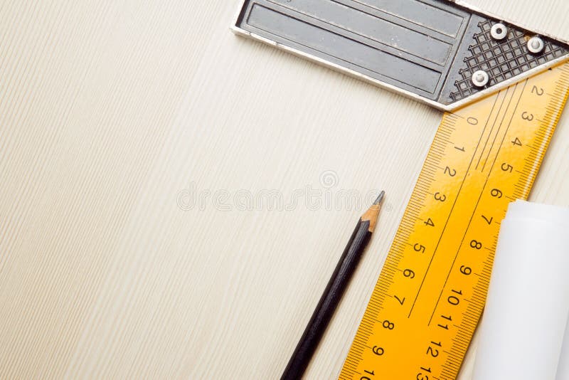 Drawing tools top view stock photo. Image of joiner, paper - 61791078