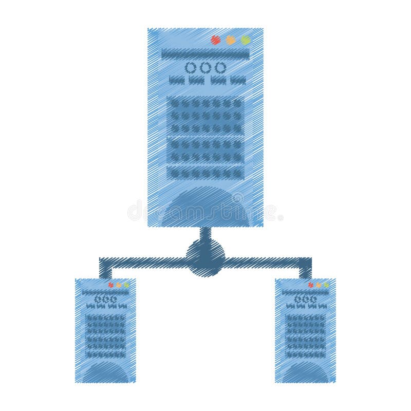 Drawing Tower Computer Hardware Technology Stock Illustration ...