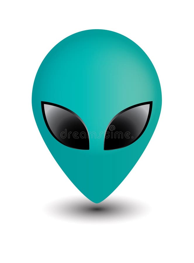 Drawing of a Traditional Alien Face Stock Illustration - Illustration ...