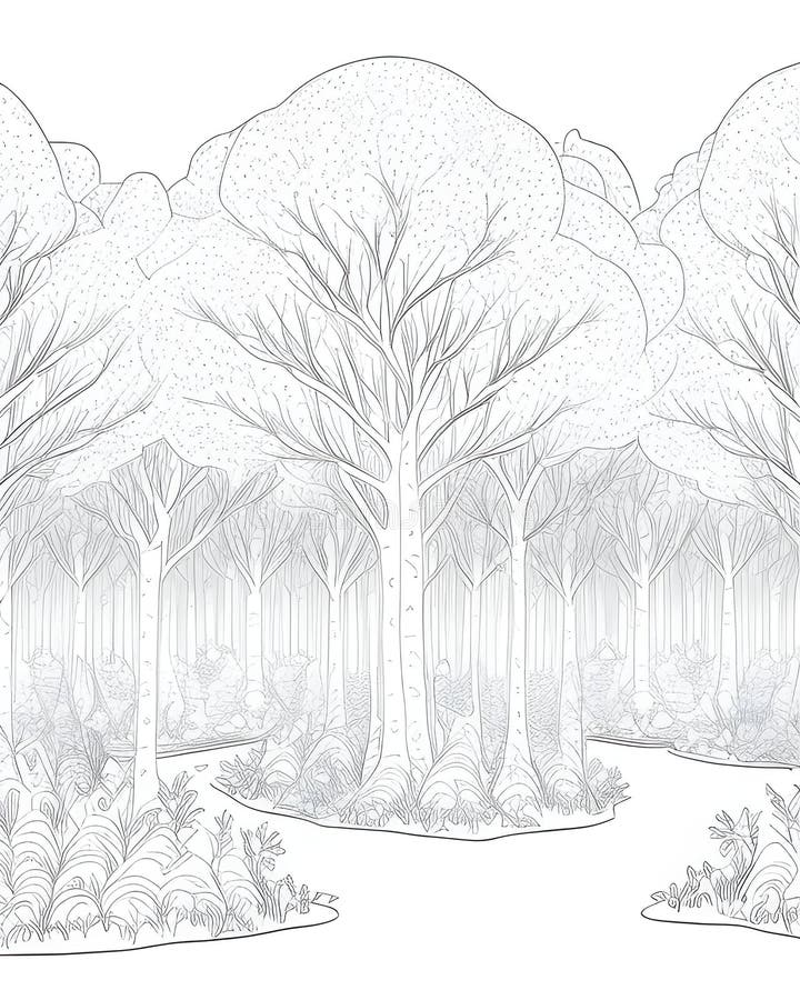 A Drawing of a Tree with the Words Trees on it. Stock Illustration ...