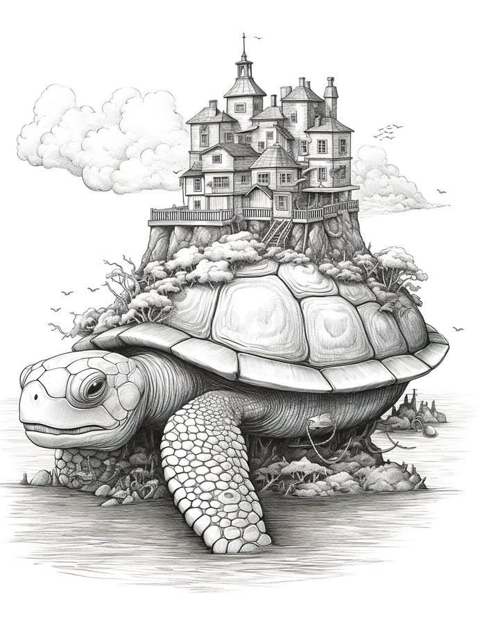 Fantasy Turtle Castle Stock Illustrations – 51 Fantasy Turtle Castle ...