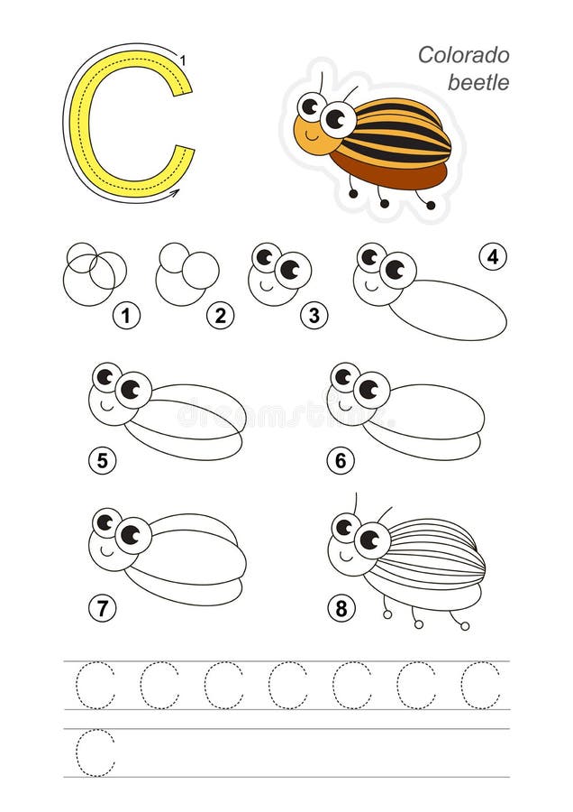 Letter C Colorado Potato Beetle Stock Illustrations – 3 Letter C ...