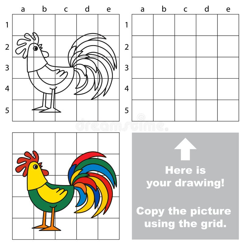 Drawing Tutorial for Kids. Educational Kid Game. Stock Vector ...