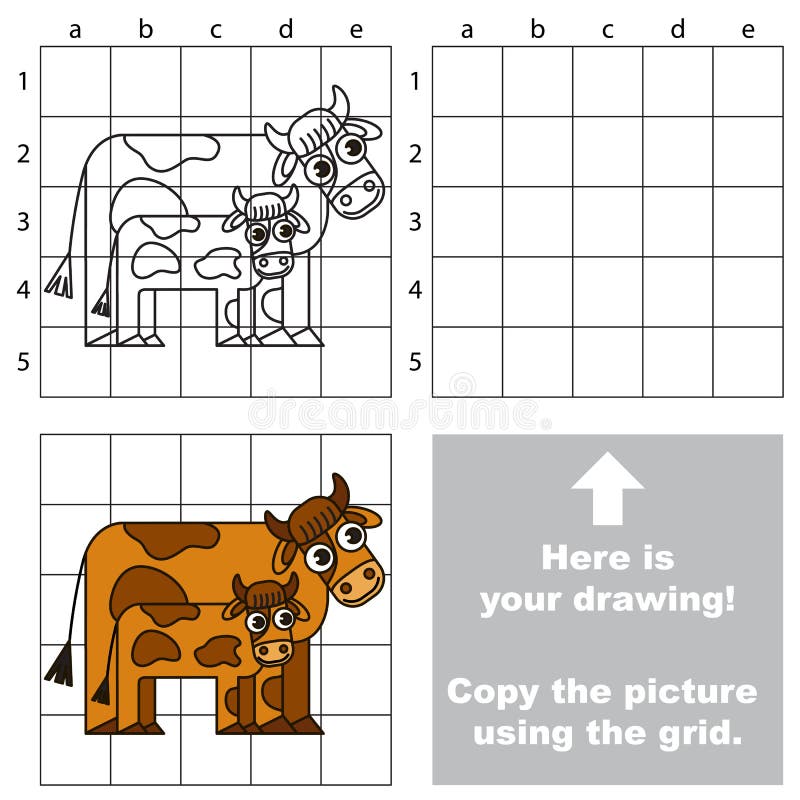 Drawing Tutorial for Kids. Educational Kid Game. Stock Vector ...