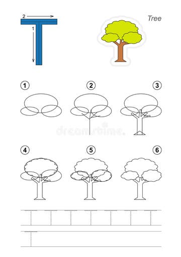 Letter T Tree Alphabet Stock Illustrations – 625 Letter T Tree Alphabet ...