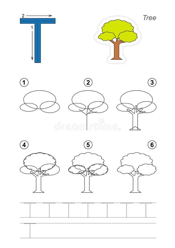 Letter T Tree Alphabet Stock Illustrations – 599 Letter T Tree Alphabet ...