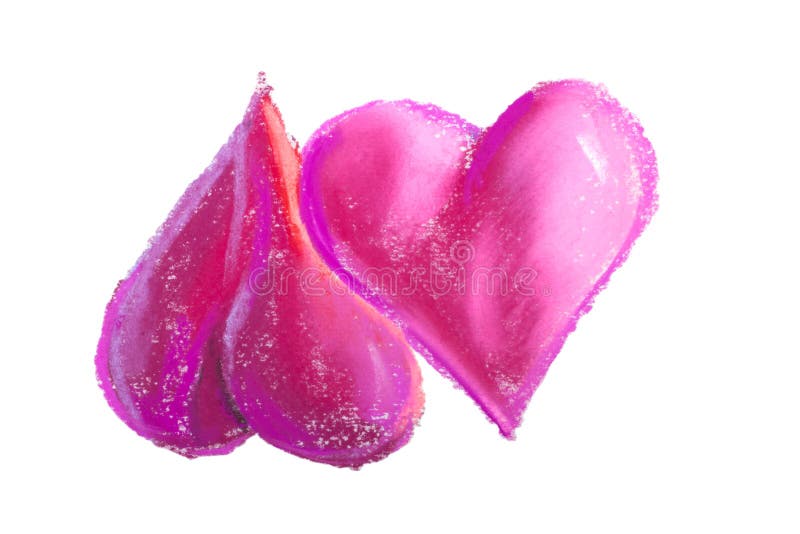 Drawing of two hearts stock image. Image of love, sweetheart - 17843941