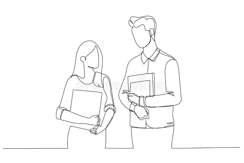 One Line Drawing Students Stock Illustrations – 233 One Line Drawing ...