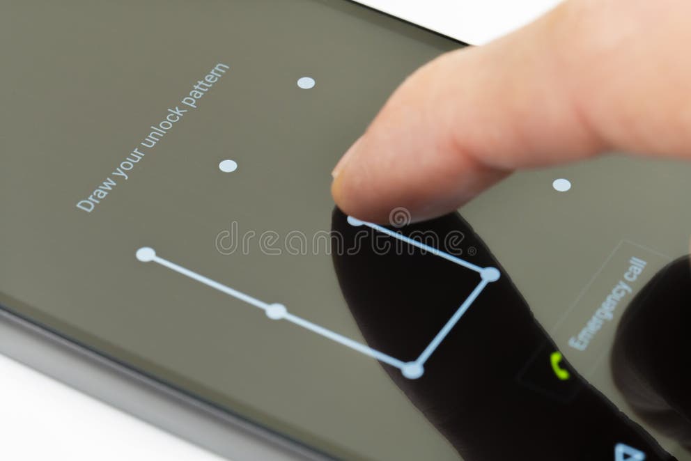 Drawing Unlock Pattern on Android Phone Editorial Photo - Image of ...