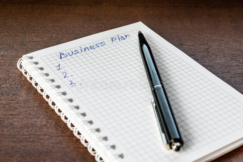 Drawing Up the Business Plan, Write in the Notebook Stock Photo - Image ...