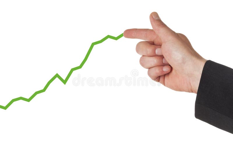 Drawing an upward graph stock image. Image of trend, drawing - 19537297