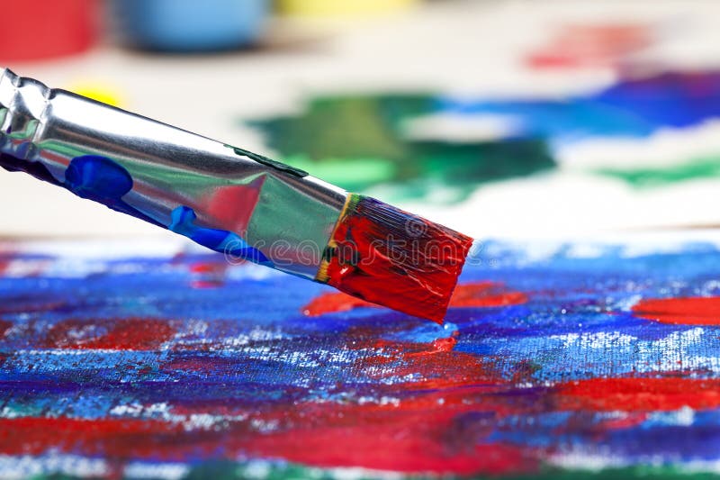 Drawing by Using Acrylic Paint Stock Image - Image of acrylic, work ...