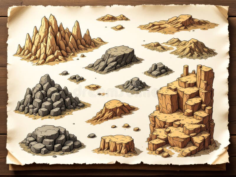 Fantasy Map Rocks Drawing Ideas Stock Photos - Free & Royalty-Free ...