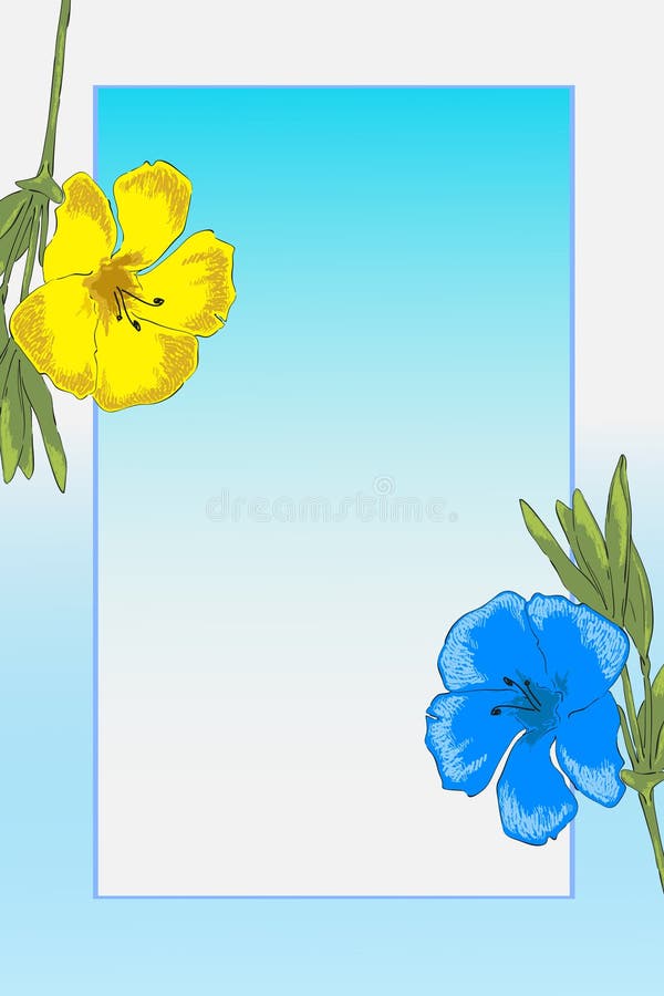 Drawing in Vector, Postcard for Invitations, Congratulations, Greetings ...