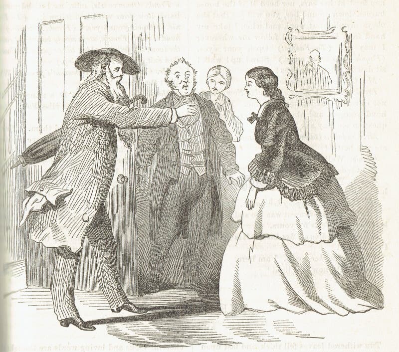 Drawing from a Victorian Era Fashion Magazine Stock Illustration ...