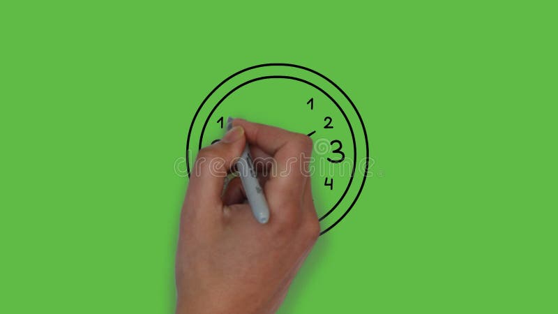 Drawing Clock without Needle in Black, Blue and Grey Colour Combination ...