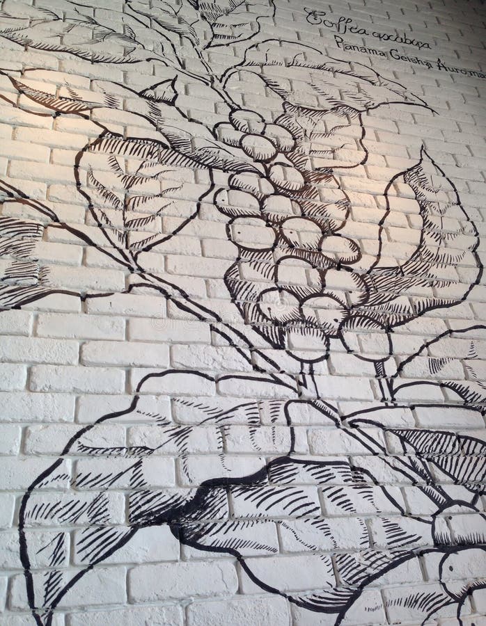 Drawing on wall stock image. Image of wall, running, brick - 43052773