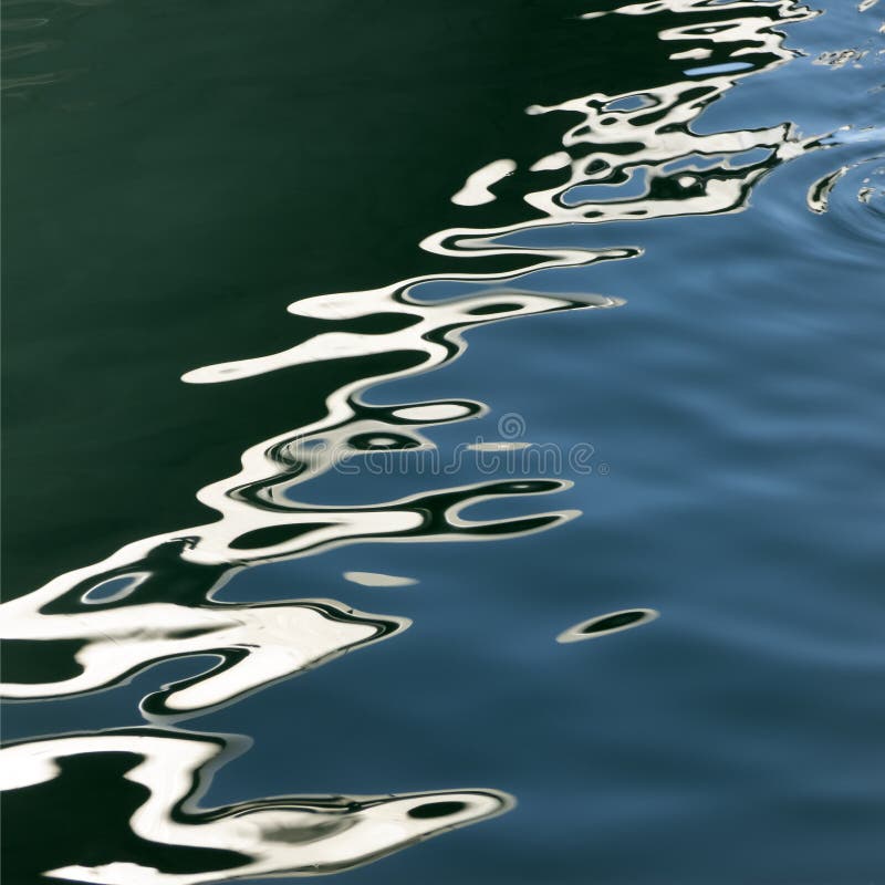 Drawing on the Water. Reflection in the Waves Stock Image - Image of ...