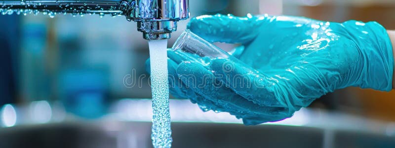 Drawing Water from the Tap. Selective Focus Stock Photo - Image of ...