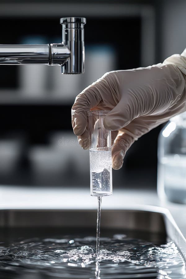 Drawing Water from the Tap. Selective Focus Stock Image - Image of hose ...