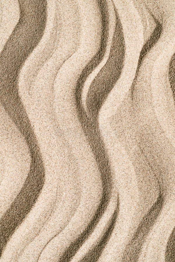 Drawing of Waves on the Sand on the Beach, Sand Pattern Stock Photo ...