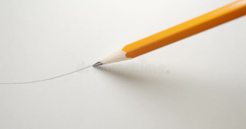 Drawing a Wavy Line Across Paper with a Yellow Pencil Stock Video ...