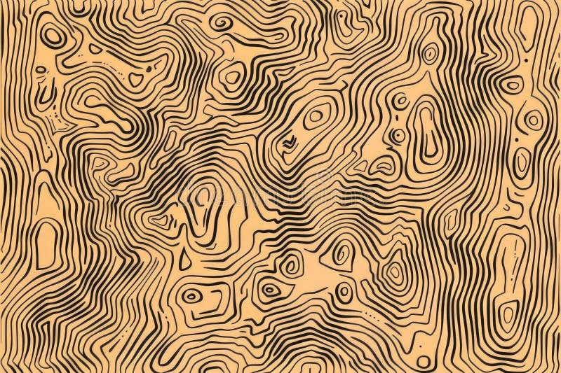 A Drawing of a Wavy Surface with Lines. Suitable for Graphic Design ...