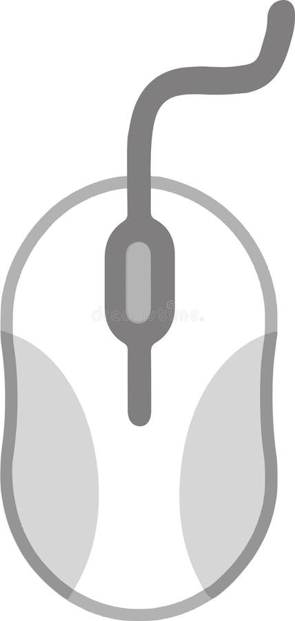 The Drawing of a White Computer Mouse, a Small Hardware Input Device ...