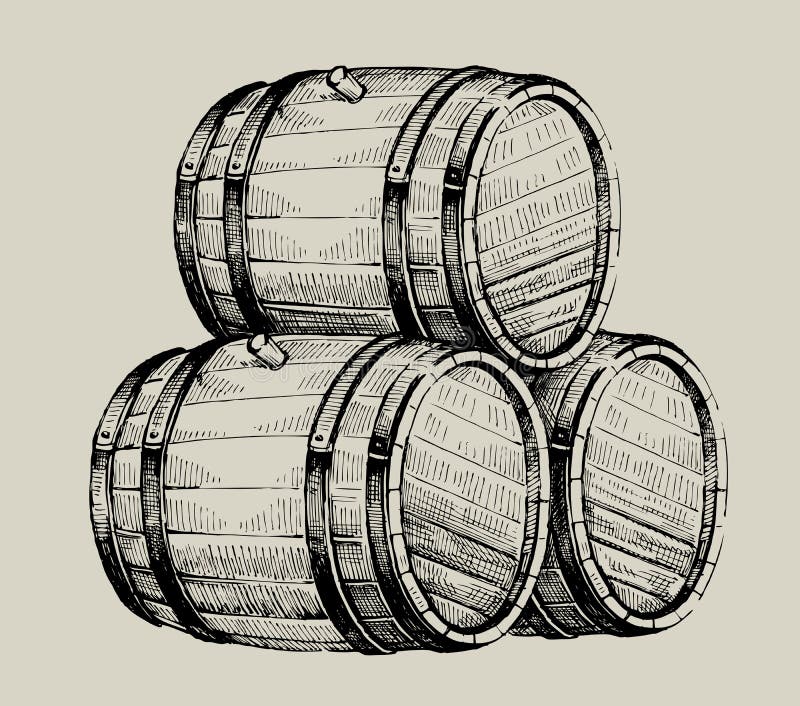 Barrel Drawing Stock Illustrations – 11,313 Barrel Drawing Stock ...