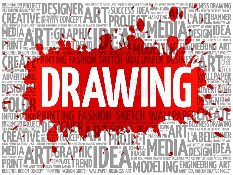 DRAWING Word Cloud, Creative Concept Stock Illustration - Illustration ...