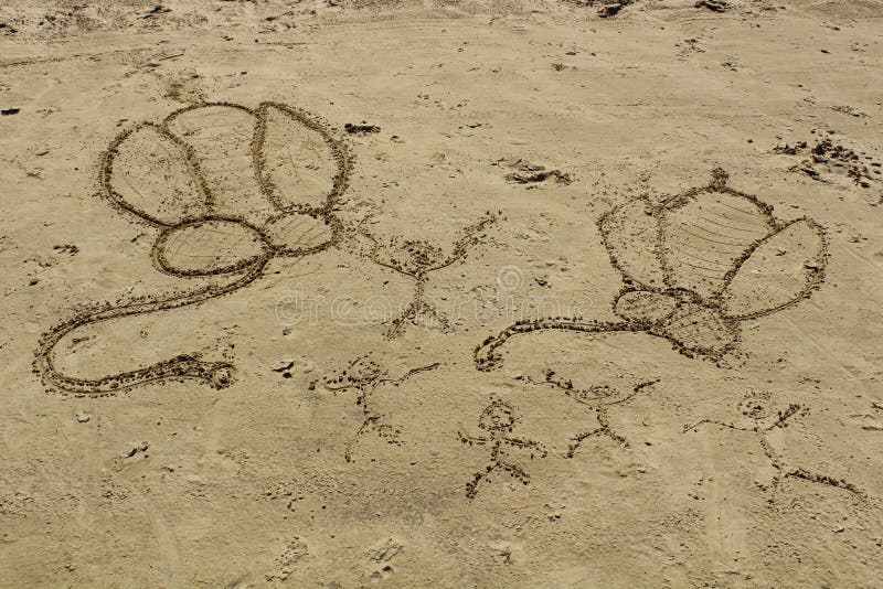 Sand drawing stock image. Image of drawing, beautiful - 99471899