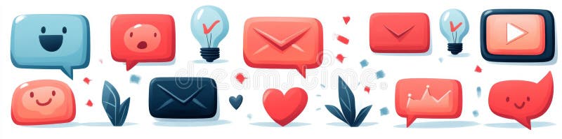 Drawings of Communication Symbols Representing the Range of Modern ...