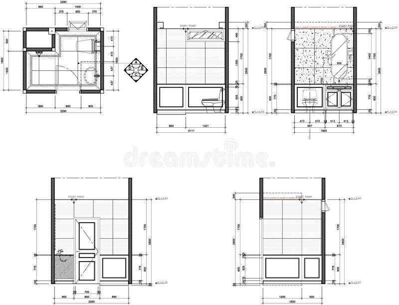 Bathroom Floor Plan Furniture Stock Illustrations – 7,123 Bathroom ...